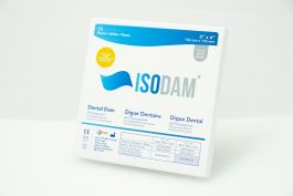 4D Rubber Dental Dam ISODAM Non-Latex 6"x 6" Blue Heavy 15/box
