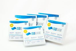 4D Rubber Dental Dam ISODAM Non-Latex 6 "x 6" Blue Heavy Bulk 75/box