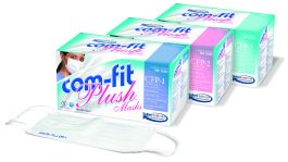 Sultan COMFIT Plush Masks CFP-3 Ear Loop White 40/Bx