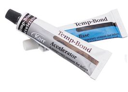 Kerr TempBond Tubes 1 - 50g Base tube 1 - 15g Accelerator tube Mixing pad
