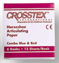Buy Crosstex Articulating Paper - Horseshoe Red/Blue, 72/Box