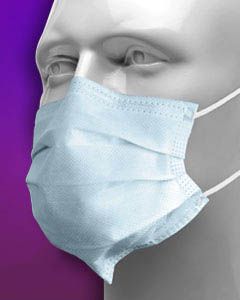 Crosstex Mask SecureFit Procedural Fluid Resistant Earloop Pink 50/box