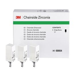 3M Blocks Zirconia Cerec Chairside Bridge Shade A3 69951 39mm 3/Pk