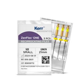 Kerr ZenFlex One Reciprocating NiTi File Small 20/06 21mm 3/pk