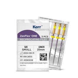 Kerr ZenFlex One Reciprocating NiTi File Small 20/06 31mm 3/pk