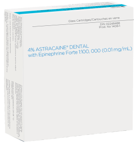 Astra Astracaine HCI 4% Forte articaine w/epinephrine 1:100m Blue 100/bx