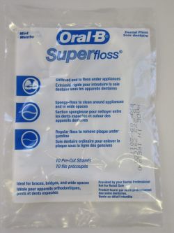 Crest Oral B Floss Superfloss Sample Pack Regular 100/10'S