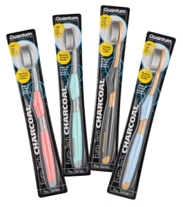 Quantum Toothbrush Euro Tech Charcoal #T185-C Assorted Colours 72/box